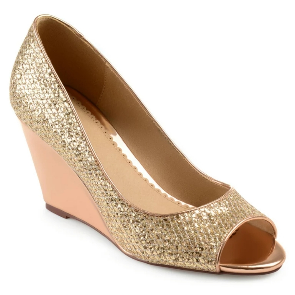 Badgely Mischka Awake Glitter Wedges - Gem
